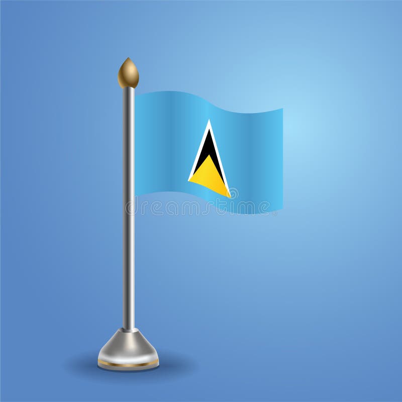 Flag of ST. Lucia. National Symbol, Vector Illustration Stock Vector ...