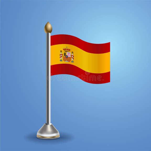 Flag of Spain. National Symbol, Vector Illustration Stock Illustration ...