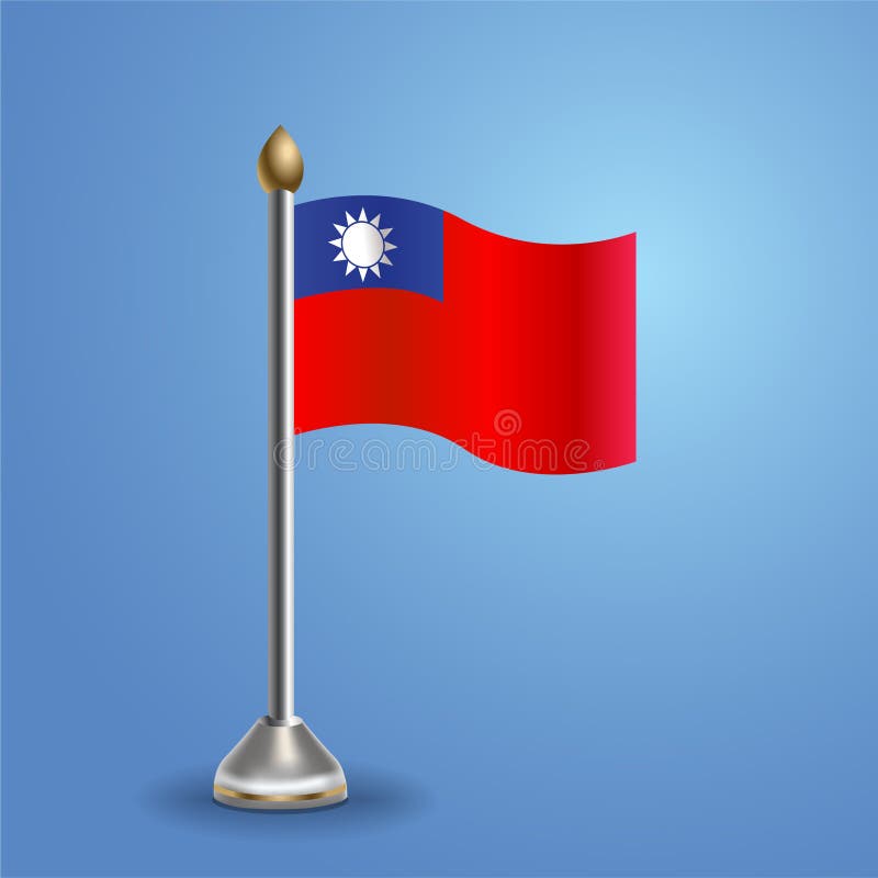 Flag of Taiwan. National Symbol, Vector Illustration Stock Illustration ...