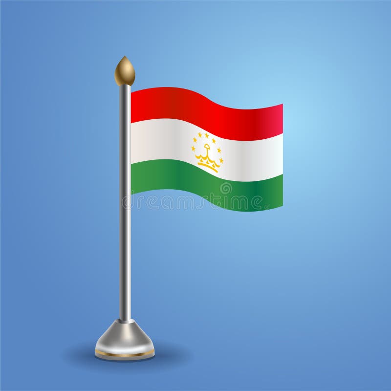 Flag of Tajikistan. National Symbol, Vector Illustration Stock Vector ...