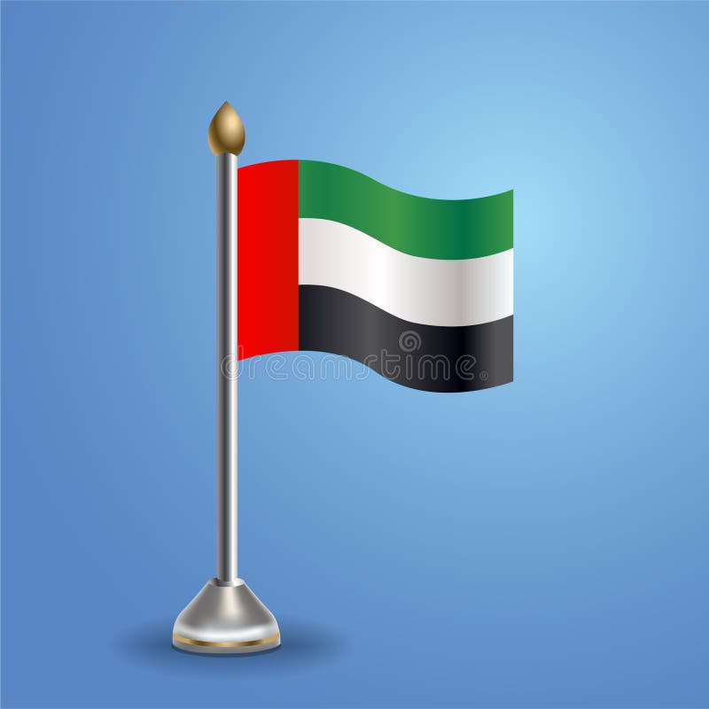 Flag of United Arab Emirates National Symbol, Vector Illustration ...