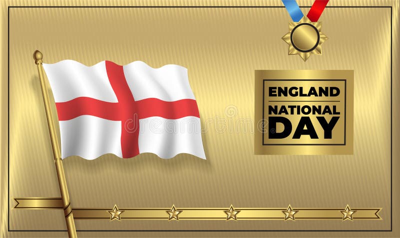 Flag of England. National Symbol, Vector Illustration Stock Vector ...