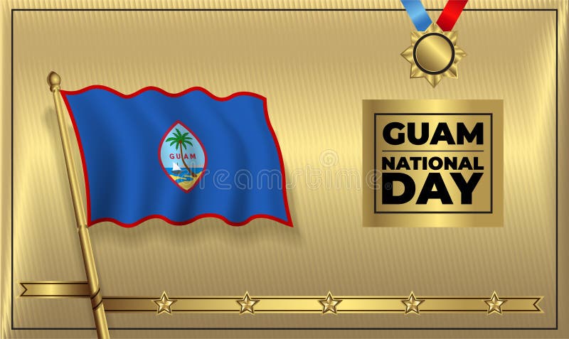 Flag of Guam. National Symbol, Vector Illustration Stock Vector ...