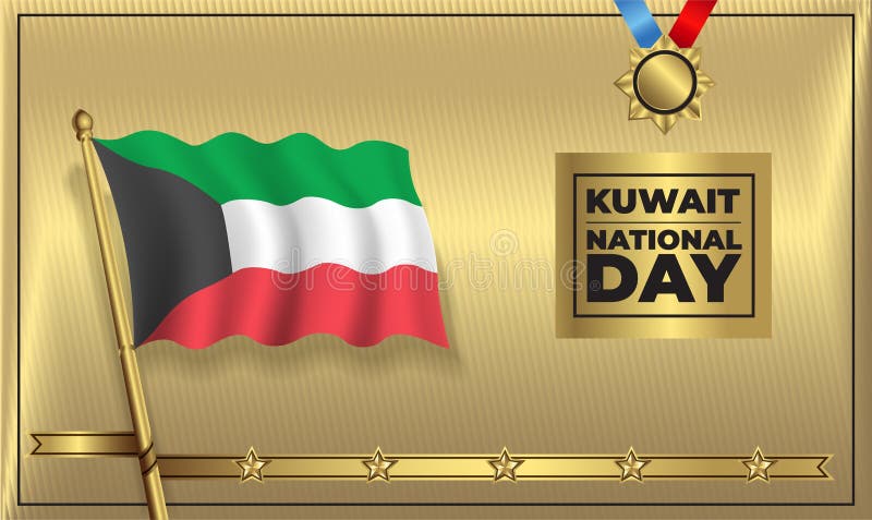 Greetings for Kuwait National Day Stock Vector - Illustration of middle ...