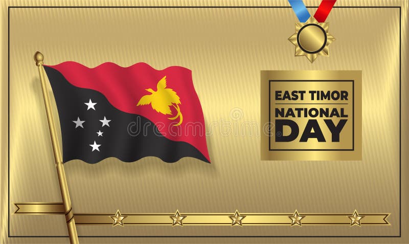 Flag of East Timor. National Symbol, Vector Illustration Stock Vector ...