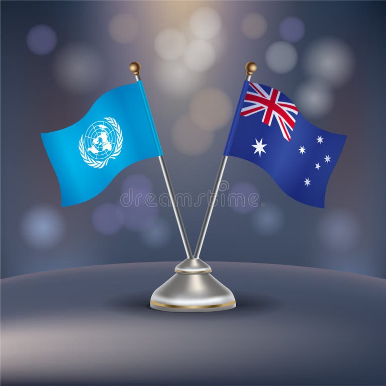 United Nations VS Australia Flag Relation Editorial Photography ...