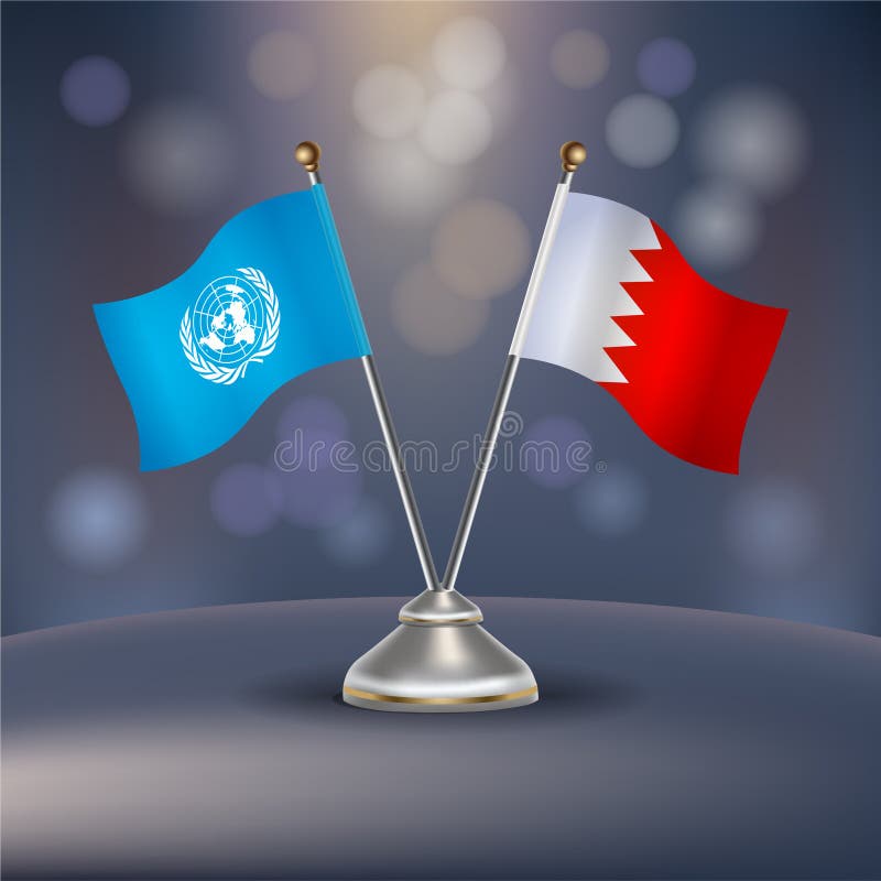 United Nations VS Bahrain Flag Relation Editorial Stock Photo ...