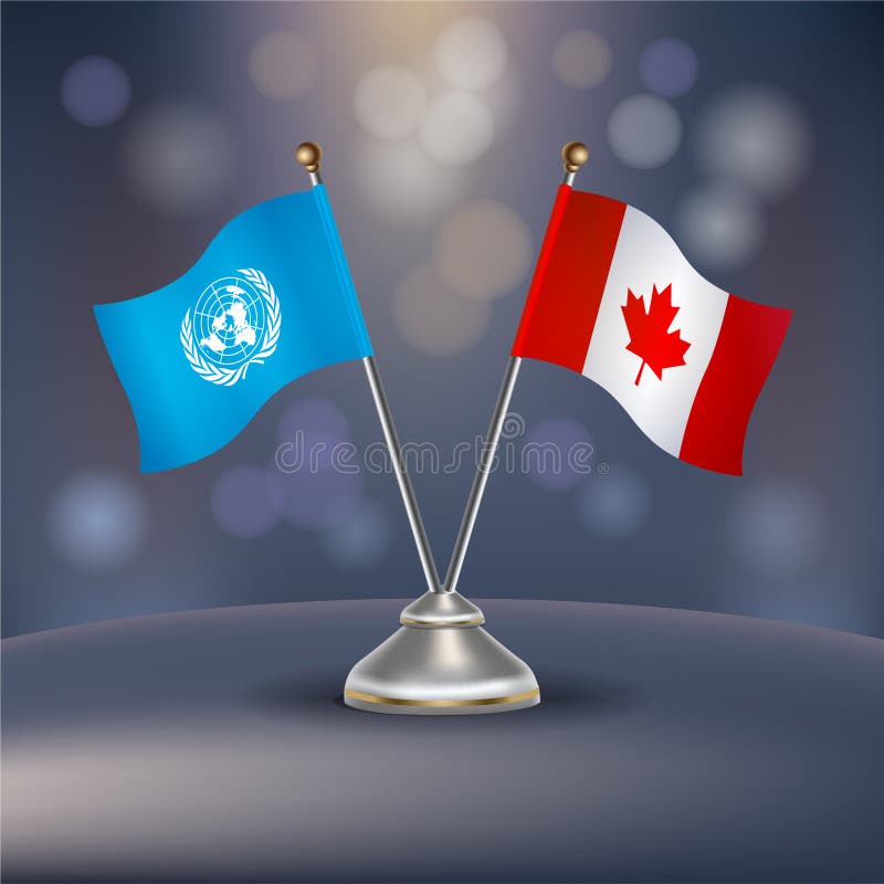 United Nations VS Canada Flag Relation Editorial Stock Image ...