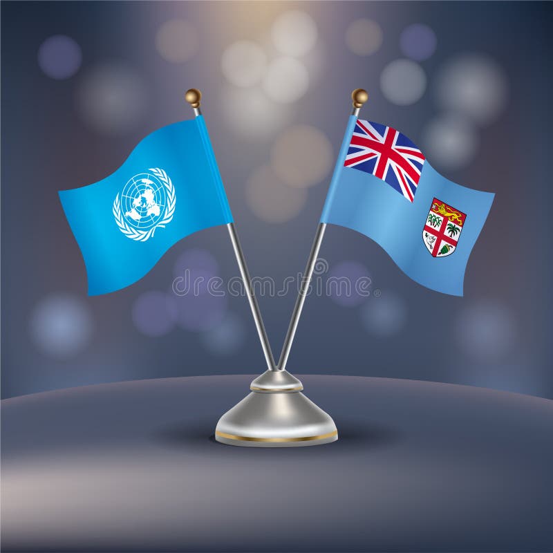 United Nations VS Fiji Flag Relation Editorial Photo - Illustration of ...