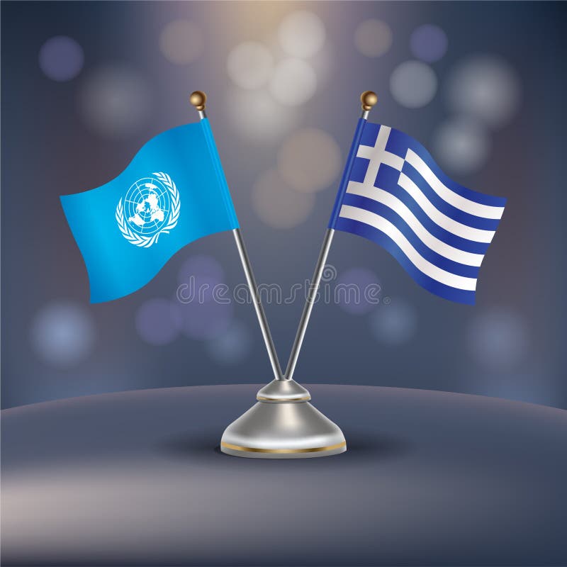 United Nations VS Greece Flag Relation Editorial Image - Illustration ...