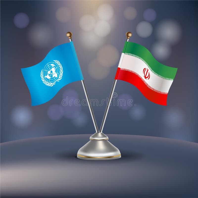 United Nations VS Iran Flag Relation Editorial Stock Image ...