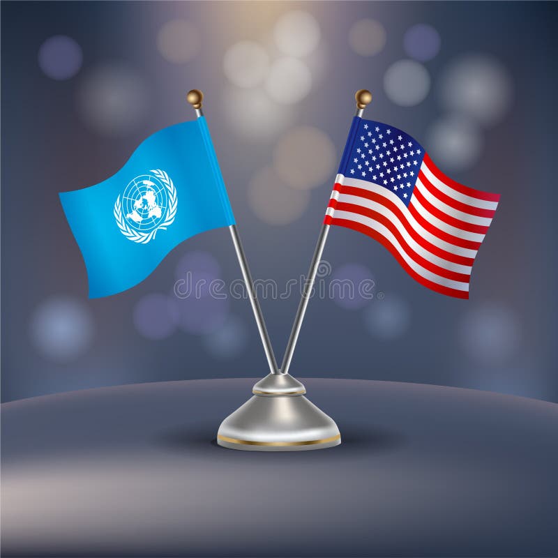 United Nations VS United States Flag Relation Editorial Stock Photo ...