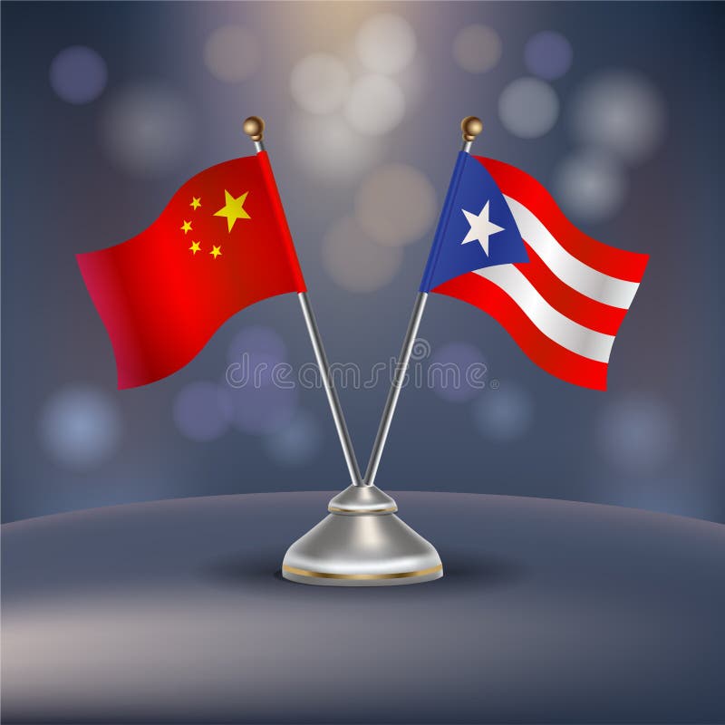 China and Puerto Rico Flag Relation Stock Vector - Illustration of ...
