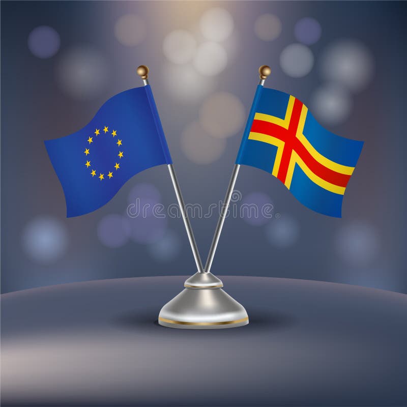 European Union and Aland Islands Flag Relation Stock Vector ...