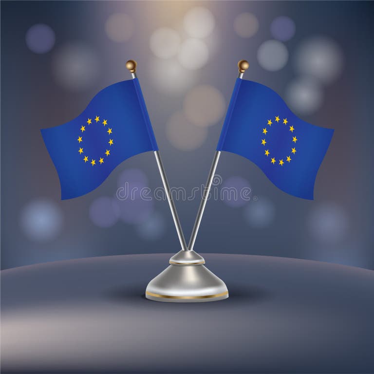 European Union Flag Relation Stock Vector - Illustration of desk, blank ...