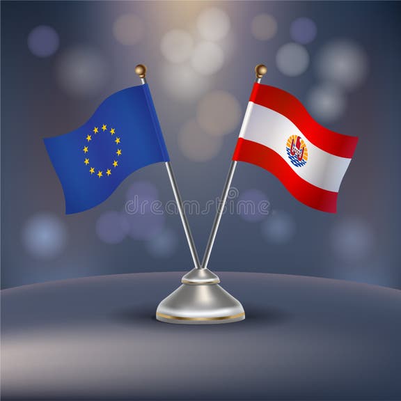 European Union and French Polynesia Flag Relation Stock Vector ...