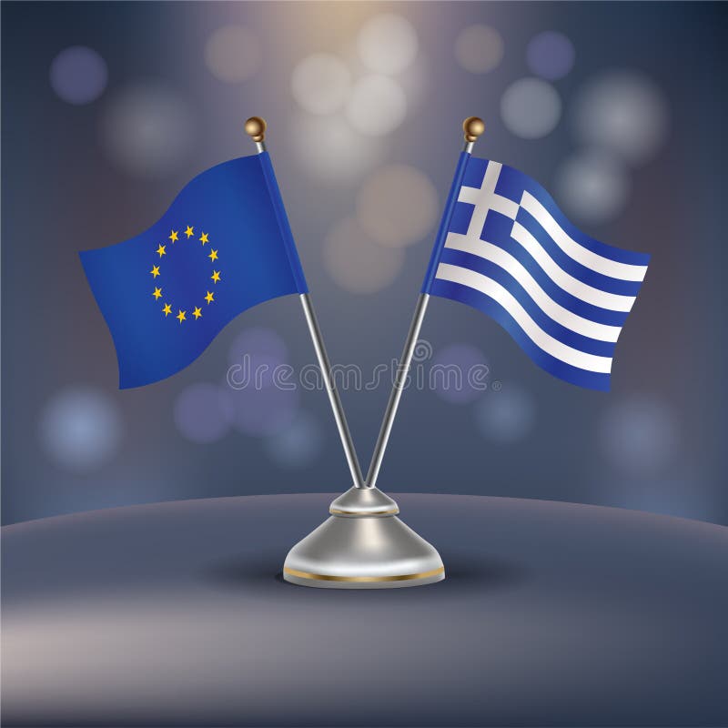 European Union and Greece Flag Relation Stock Vector - Illustration of ...