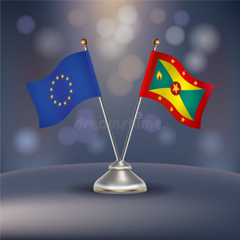 European Union and Grenada Laos Flag Relation Stock Vector ...