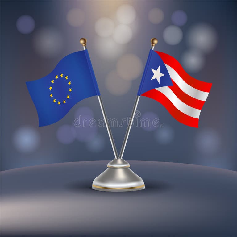 European Union and Puerto Rico Flag Relation Stock Vector ...