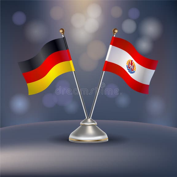 Germany and French Polynesia Flag Relation Stock Vector - Illustration ...