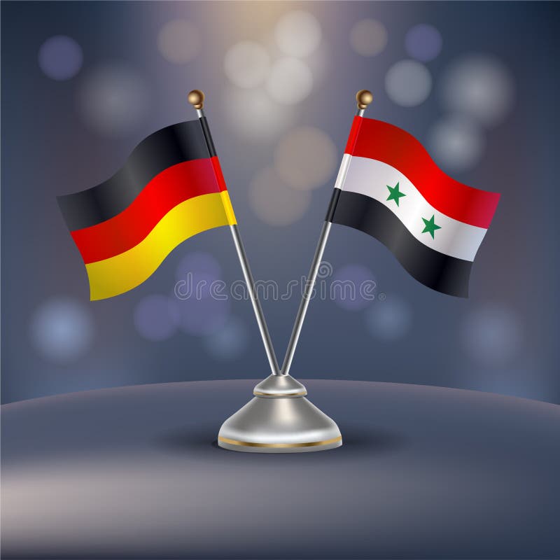 Germany and Syria Flag Relation Stock Vector - Illustration of white ...