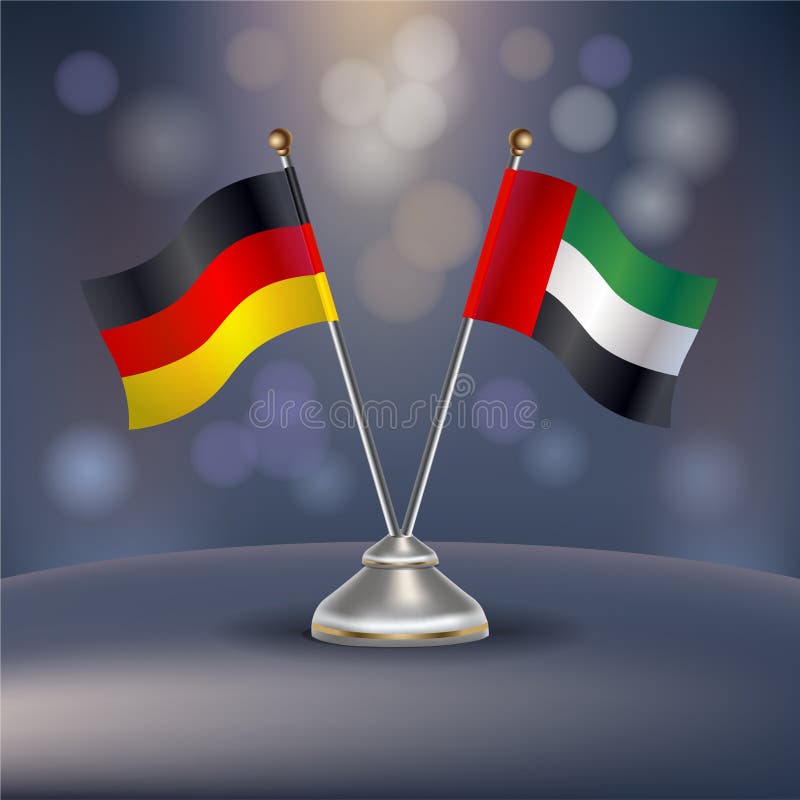 Germany and United Arab Emirates Flag Relation Stock Vector ...