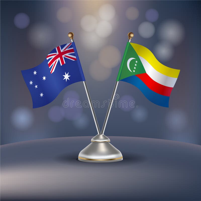 Australia and Comoros Flag Relation Stock Vector - Illustration of pole ...