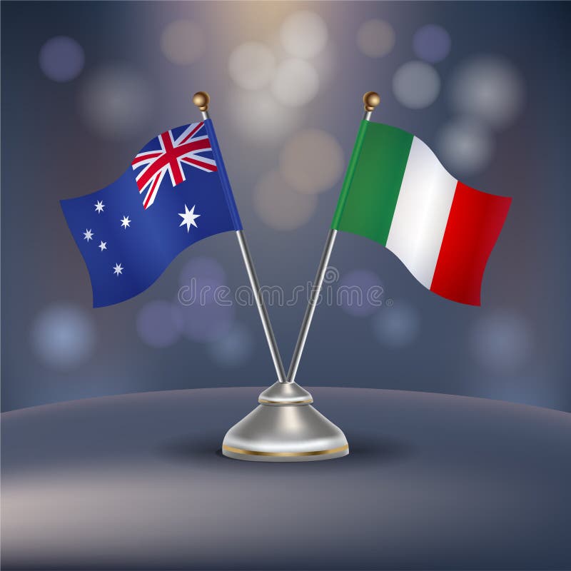 Australia and Italy Flag Relation Stock Vector - Illustration of ...