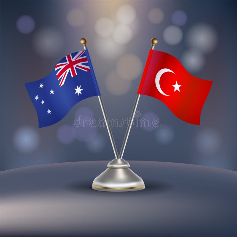 Australia and Turkey Flag Relation Stock Vector - Illustration of ...