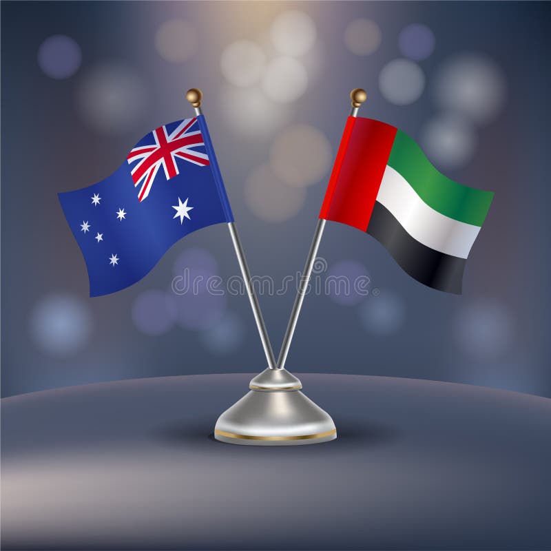 Australia and United Arab Emirates Flag Relation Stock Vector ...