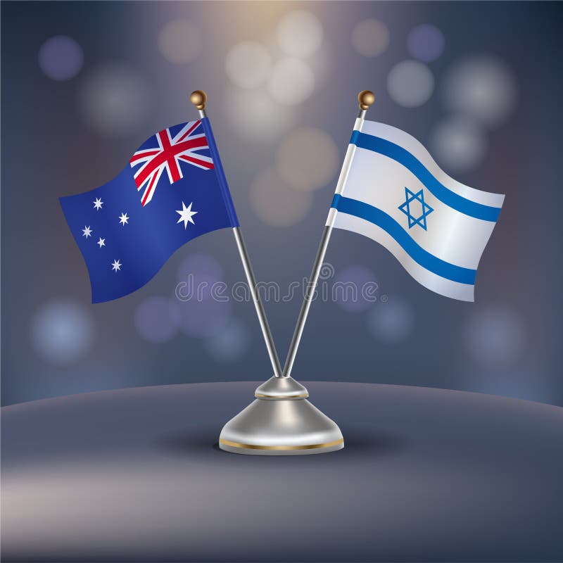 Australia and Israel Flag Relation Stock Vector - Illustration of ...