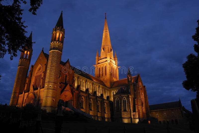 Bendigo church stock image. Image of building, dusk, church - 17755879