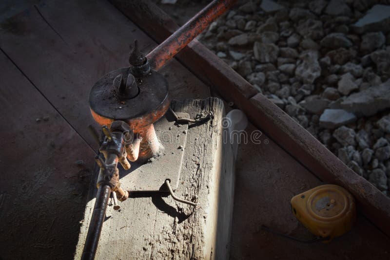 Bending Iron Tool on Construction Site Stock Image - Image of build ...