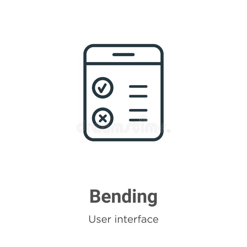 Bending Icon in Filled, Thin Line, Outline and Stroke Style. Vector ...