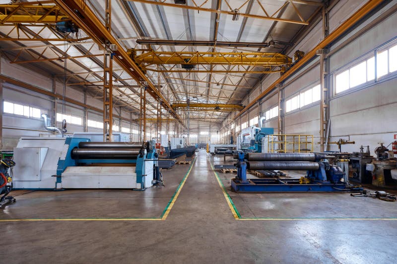 Bending Rolls Installed in Metal Sheet Processing Workshop Editorial ...