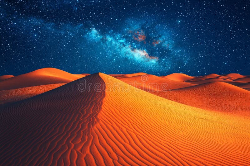 Beneath the Magic of a Night Sky Featuring a Starry Gradient, the ...