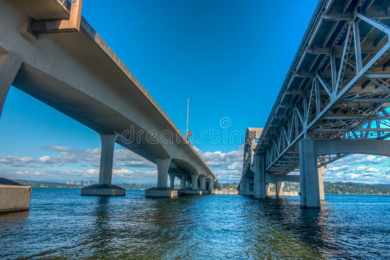 Beneath a Seattle Bridge HDR 2 Stock Photo - Image of lake, span: 73650448