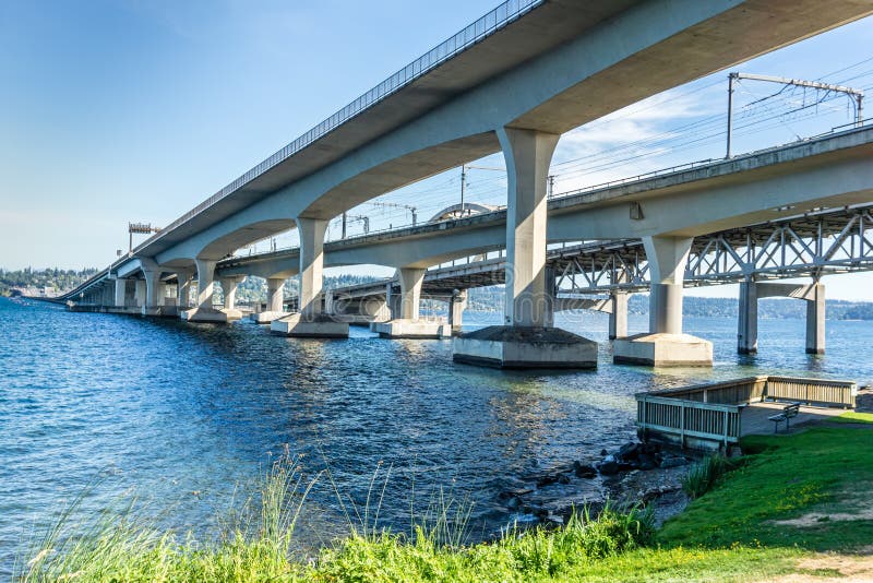 Beneath Seattle Bridges 7 stock photo. Image of seattle - 256707288
