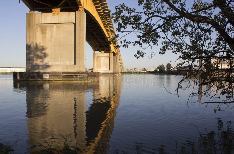 Beneath Vancouver S Oak Street Bridge Stock Image - Image of city ...