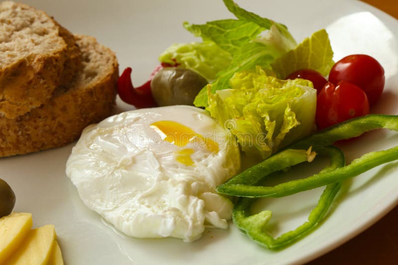 Benedict Egg with Bread and Cheese Stock Photo - Image of eggs, yellow ...