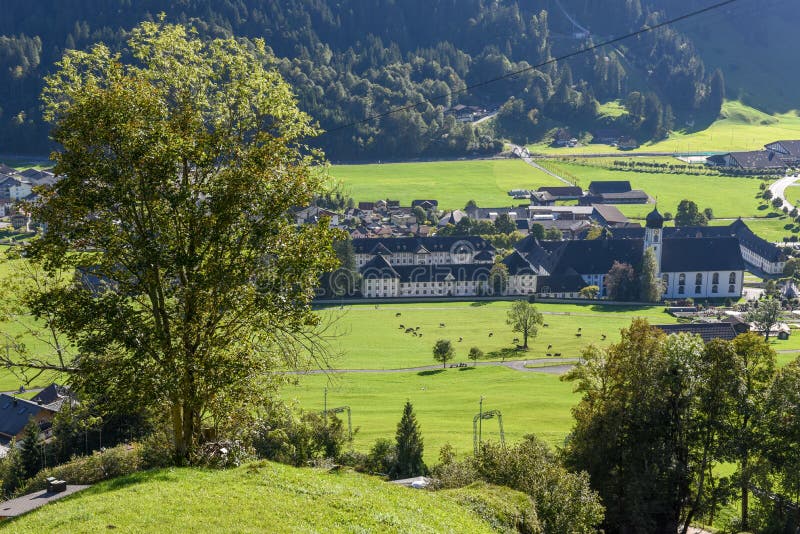 The Benedictine Monastery of Engelberg in the Swiss Alps Stock Photo ...