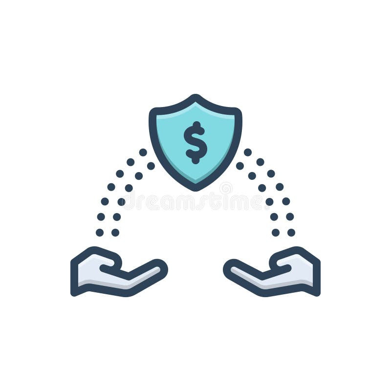 Color Illustration Icon for Beneficiary, Insurance and Income Stock ...