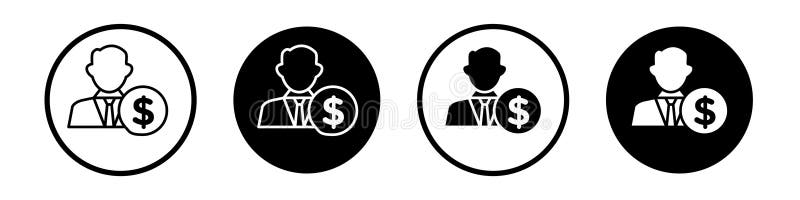Beneficiary Thin Line Vector Icon Set Stock Vector - Illustration of ...