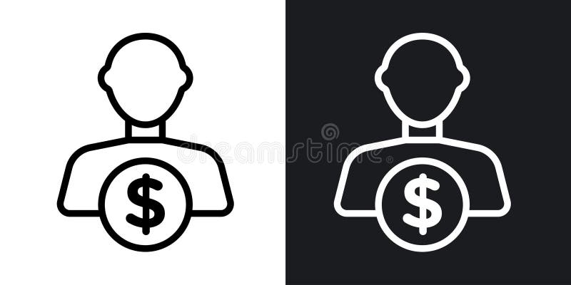 Beneficiary Thin Line Vector Icon Set Stock Vector - Illustration of ...