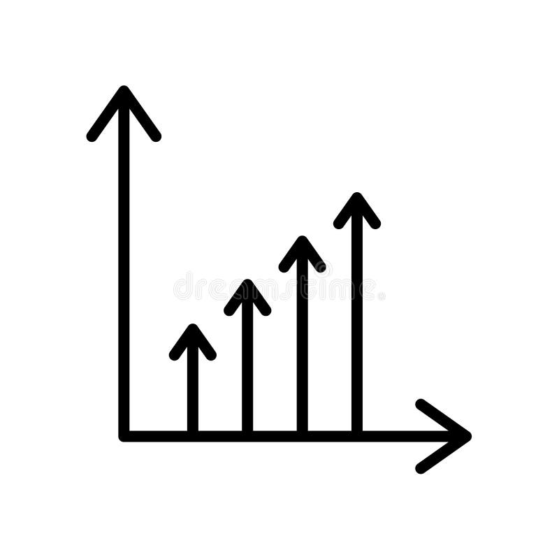 Increase Icon Vector Sign and Symbol Isolated on White Background ...