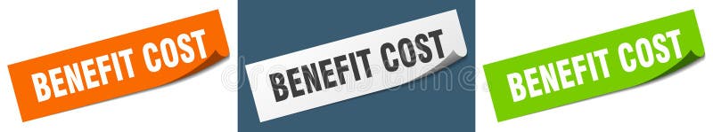 Benefit Cost Banner. Benefit Cost Speech Bubble Label Set. Stock Vector ...