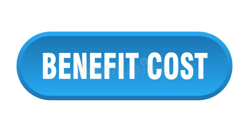 Benefit cost button stock vector. Illustration of banner - 196832475