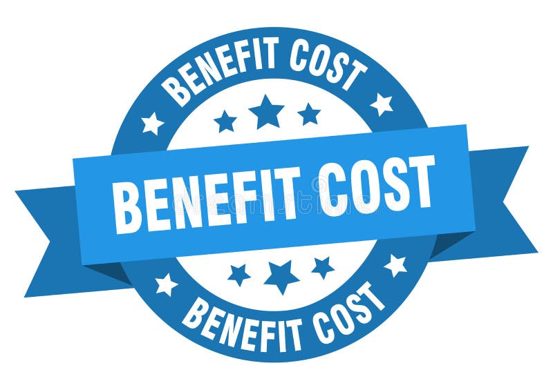 Benefit Cost Round Ribbon Isolated Label. Benefit Cost Sign Stock ...