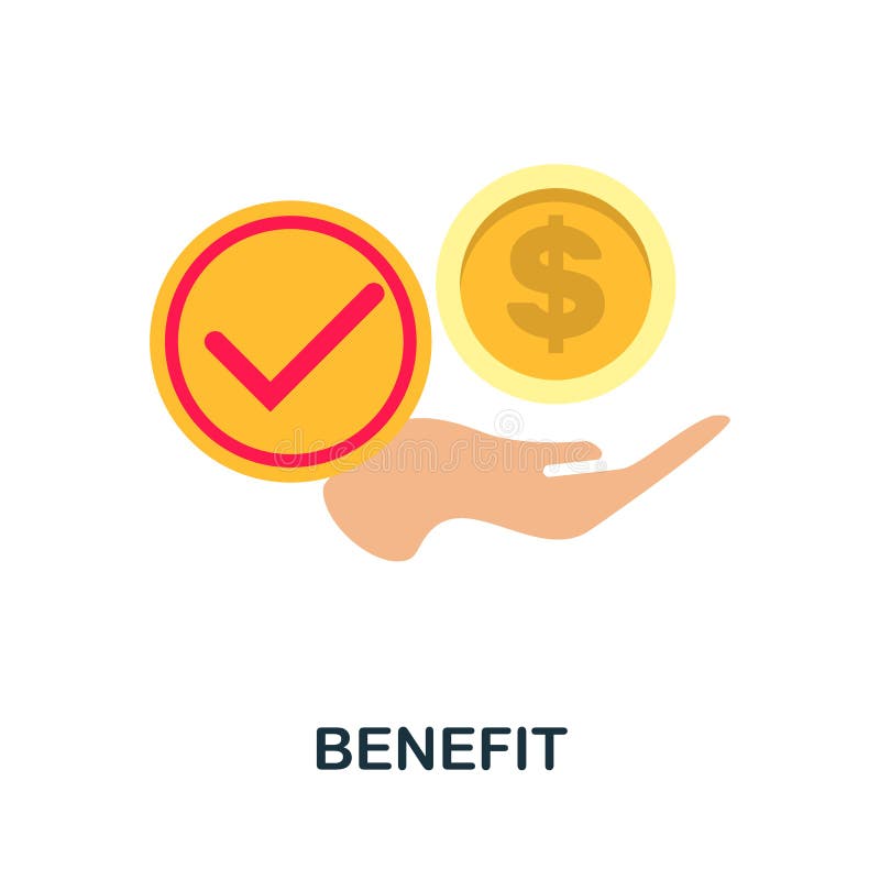 Benefit Flat Icon. Color Simple Element from Customer Loyalty ...