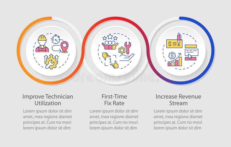 Benefit of FSM Infographics Circles Sequence Stock Illustration ...